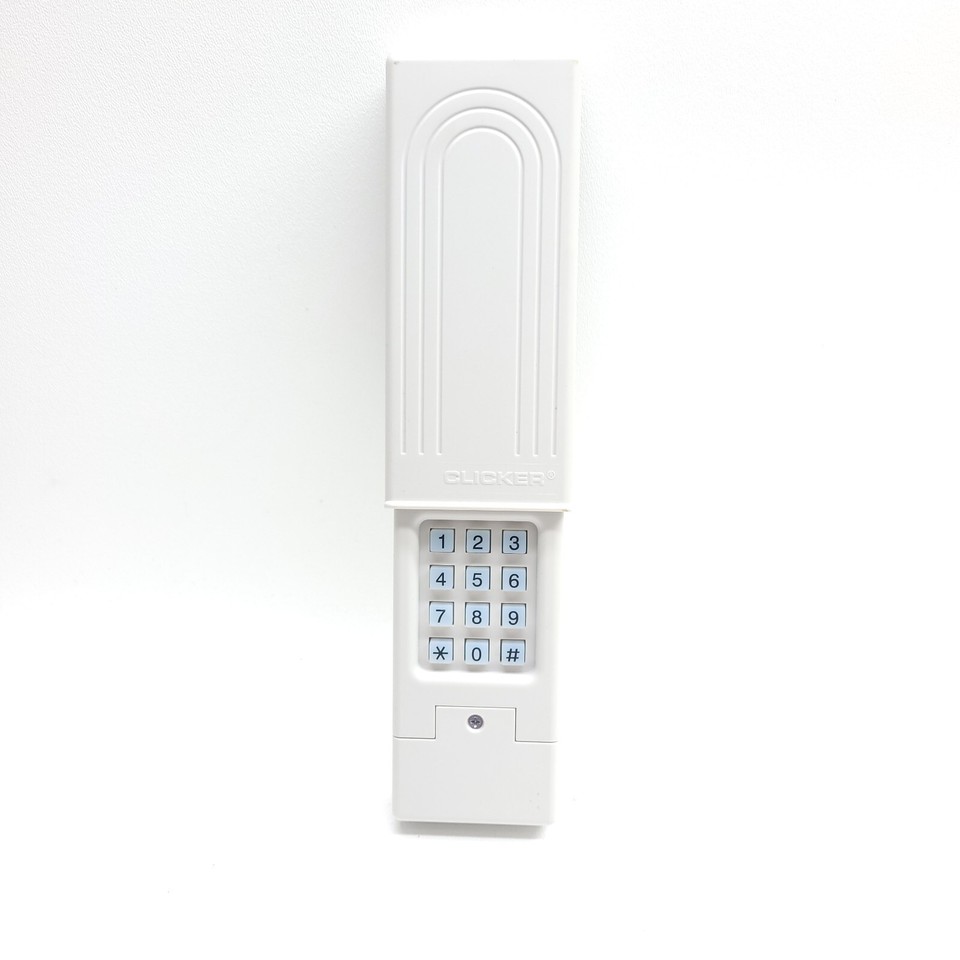 Clicker KLIK2U-P2 Universal Wireless Garage Door Keypad White | eBay