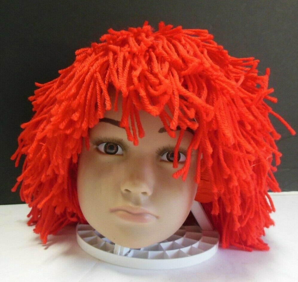 LOT OF 12 Ragdoll Raggedy Doll Yarn Wig Child size Red Ann Andy Cotton ...