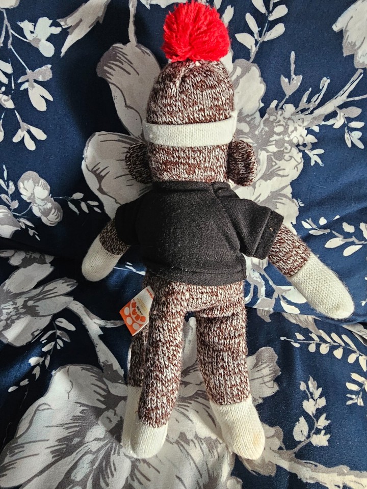 Bear With Me Sock Monkey Stuffed Plush Toy NUODB Multicolor 11'' bean ...