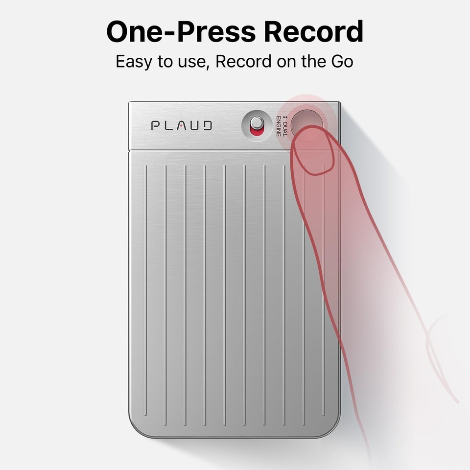 AI Voice Recorder, PLAUD NOTE Voice Recorder w/Case, App Control ...