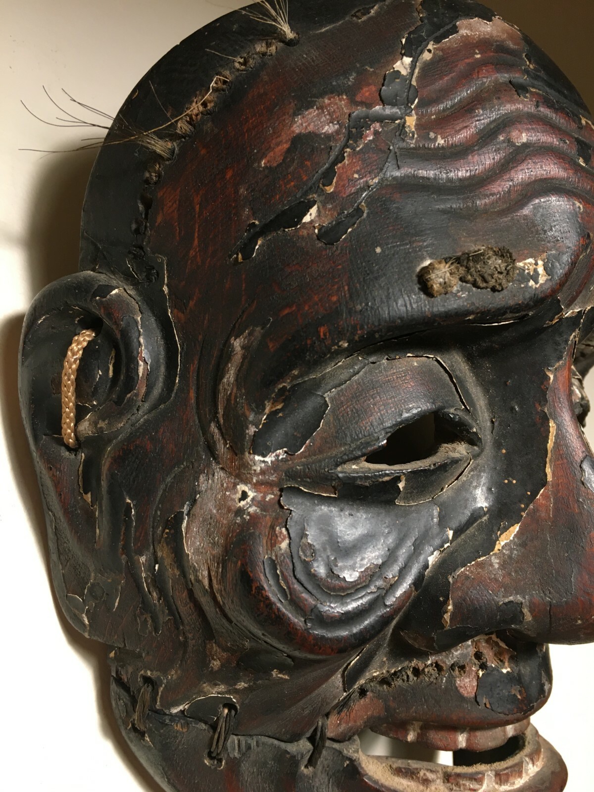 Antique Edo Period Japanese Noh "Ko Jo" Mask Patina/Danced SIGNED ...