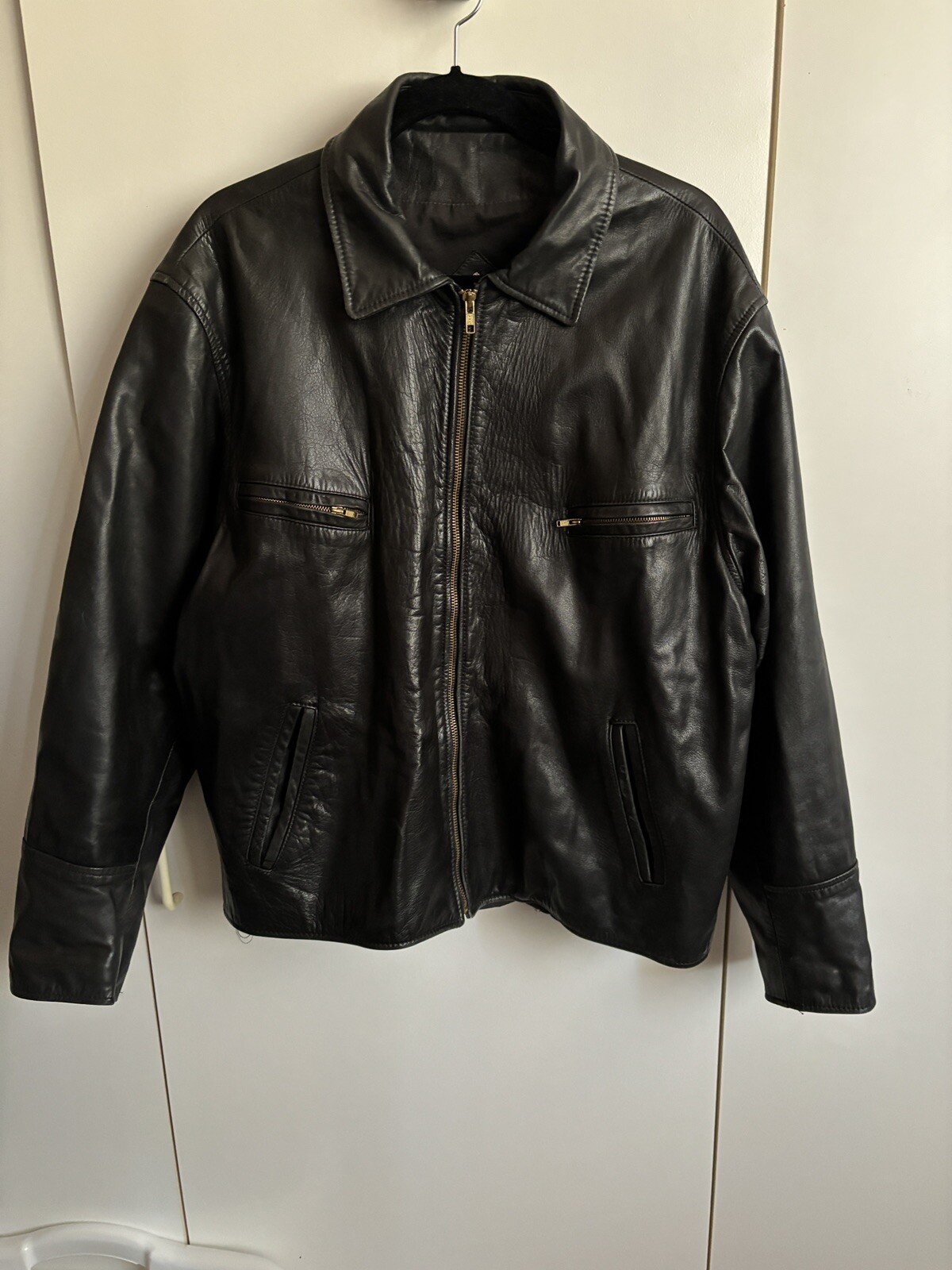 THE ORIGINAL LEATHER LINE NYC VINTAGE Black Soft Cowh… - Gem