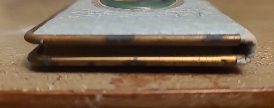 Antique Mondaine Sky Blue Leather Makeup Compact Loose Powder Rouge ...