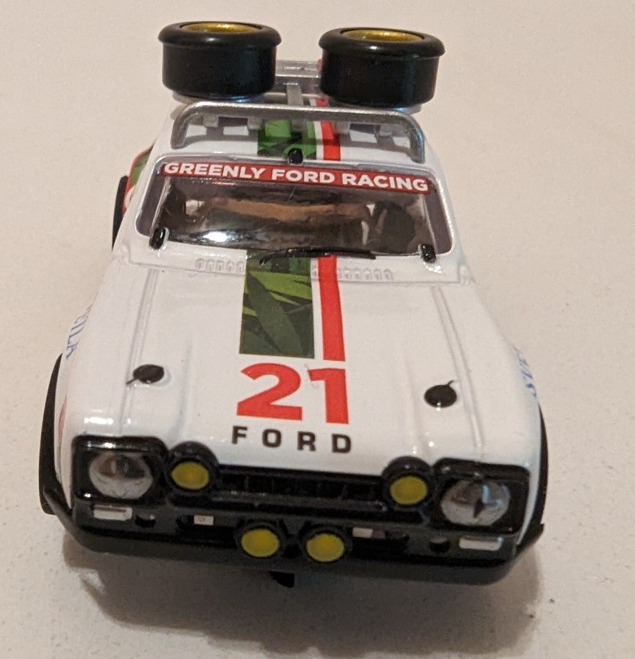 AFX 1975 Ford Rally HO auto world slot car NEAR MINT Rare color ...