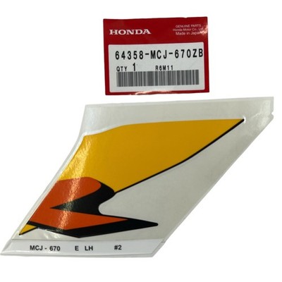 Genuine Honda 64358-MCJ-670ZB CBR900RR 2000 Left Middle Cowl Stripe E ...