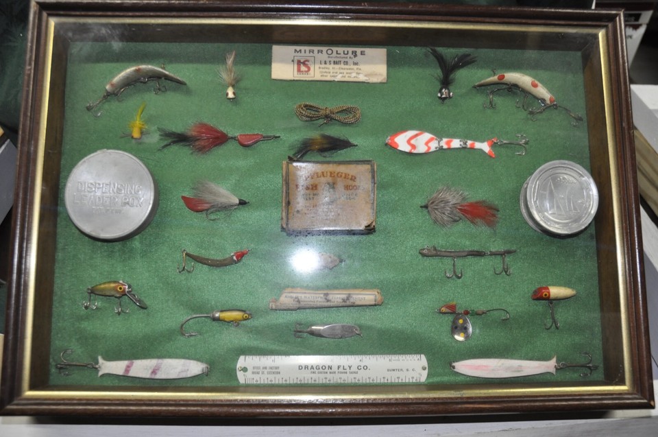 Vintage Fishing Lure Salesman Display Case | eBay