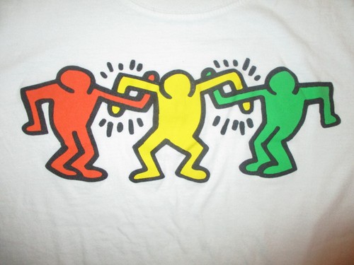 KEITH HARING ART T SHIRT Dance Dancing Togetherness Unity Equality ...