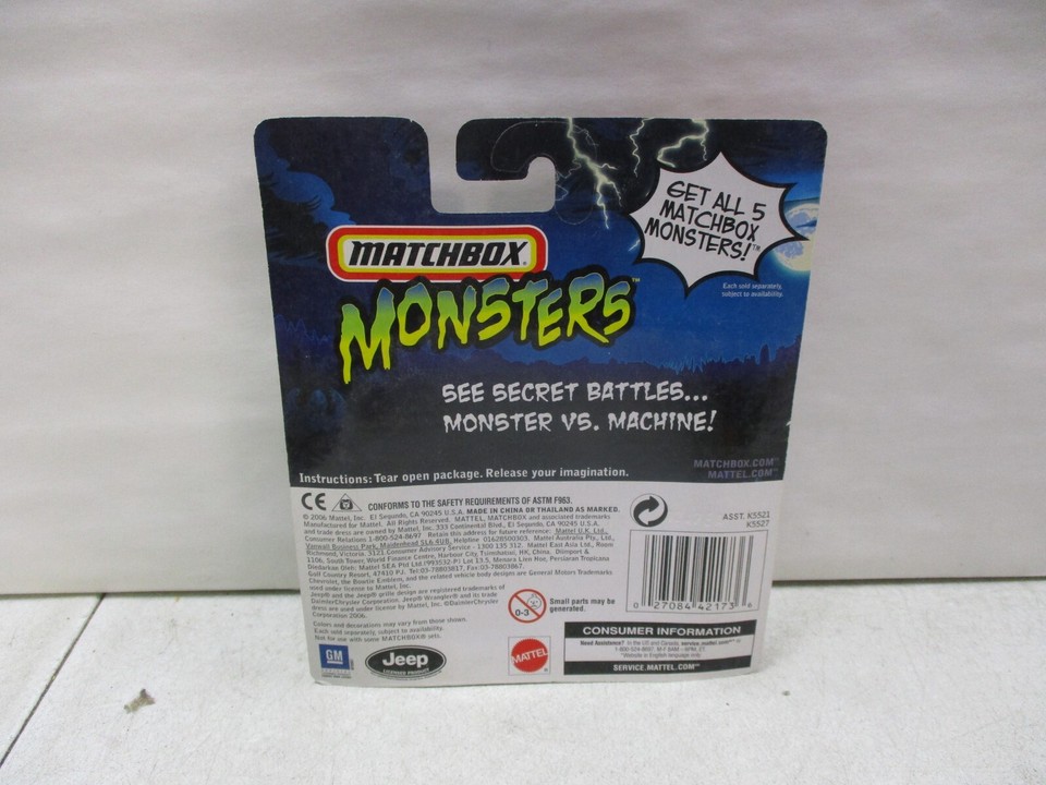Matchbox Monsters Swamp Runner Chevy Van AD | eBay