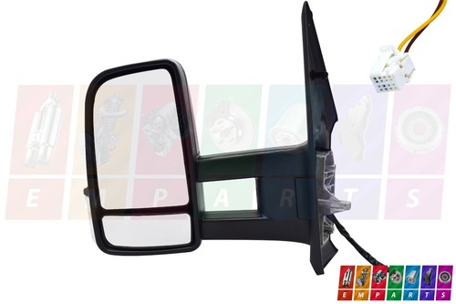 MANUAL LONG ARM MIRROR N/S FOR MERCEDES SPRINTER 2018 ONWARDS W907 W910 ...