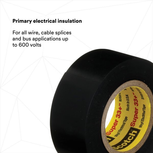 3M 33+Super-3/4X20ft Vinyl Electrical Tape,3/4 In W X 20 Ft L, 7 Mil ...