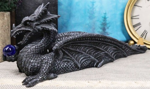 Longwei Dragon Holding Blue Orb Incense Burner Sculpture Figurine in ...