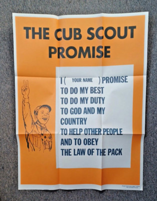 Cub Scout Leader Training Poster 5 - The Cub Scout Promise | eBay
