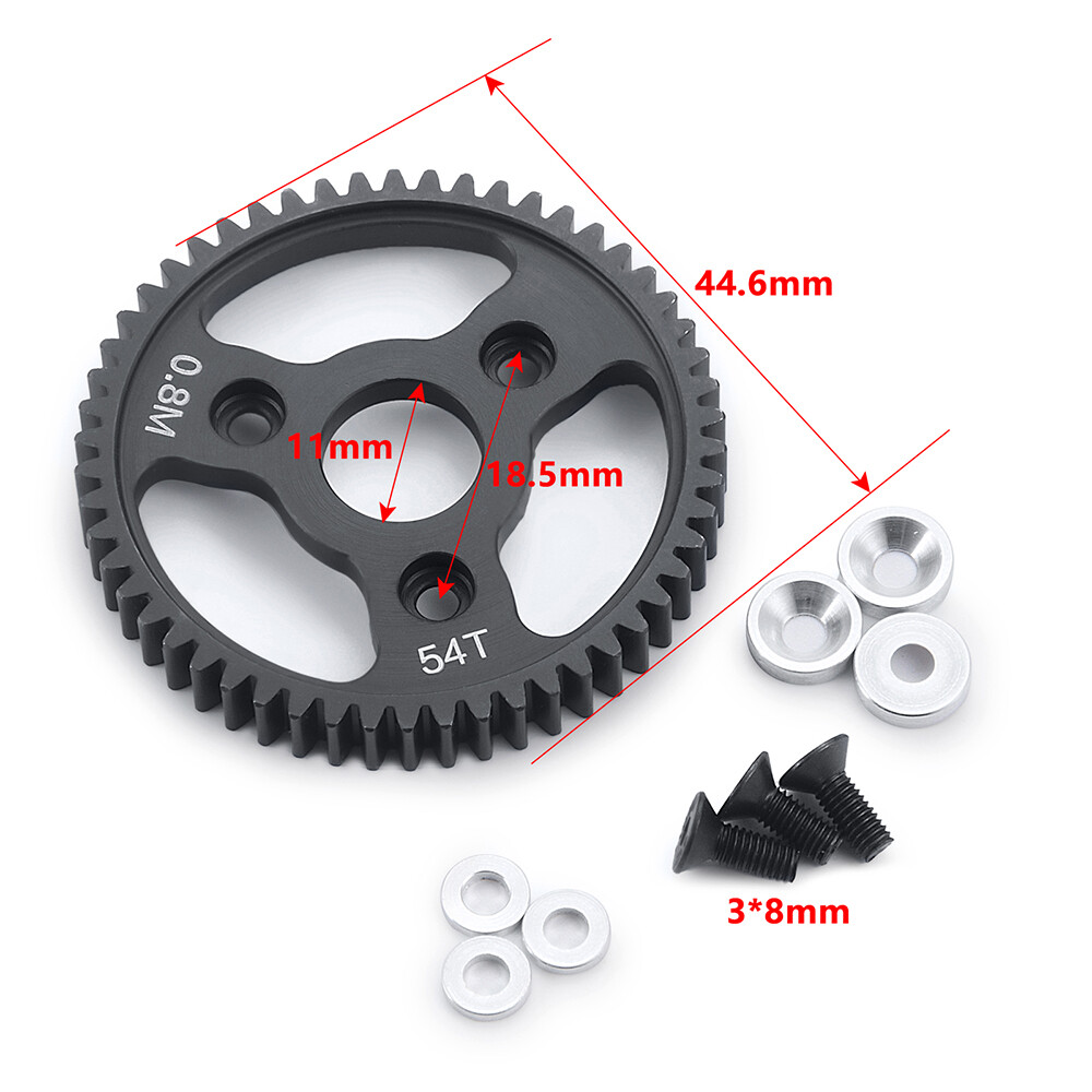 Steel Spur Gear 32P/54T Upgrade Parts for RC 1/10 TRAXXAS Summit Revo E ...