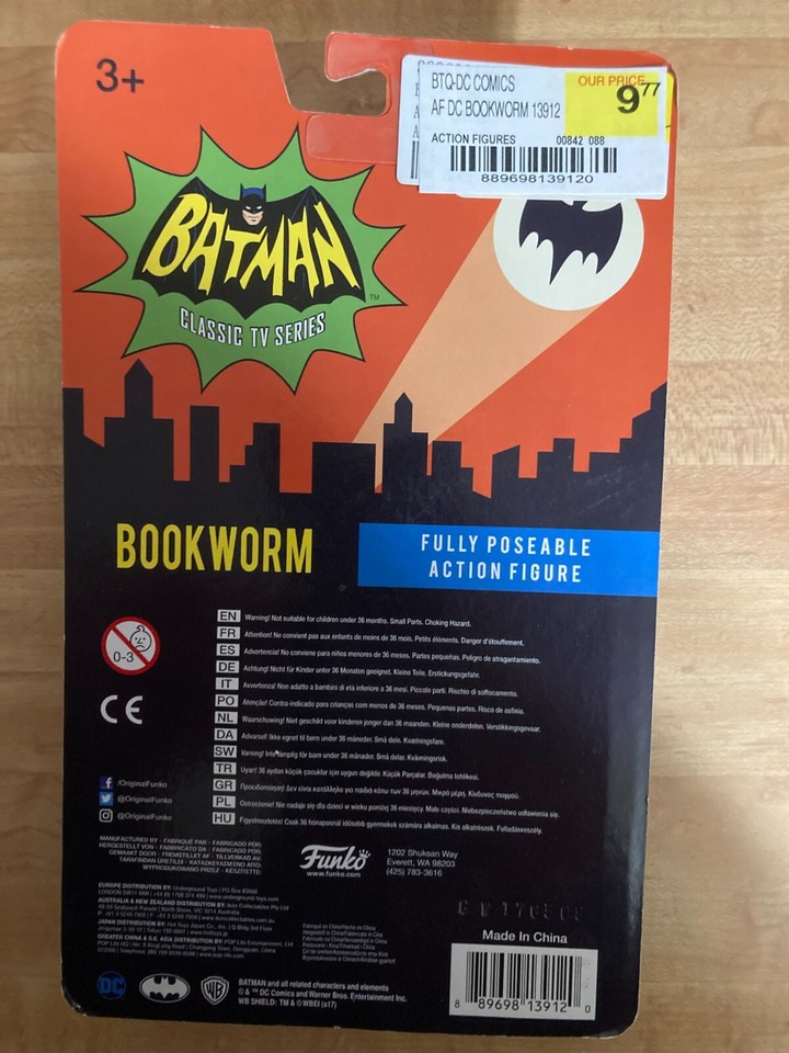 Funko Toys '66 Batman Classic TV Series Retro Bookworm 4" | eBay