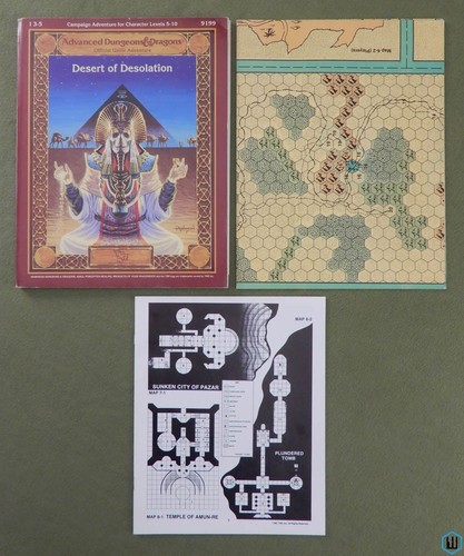 Desert of Desolation (Advanced Dungeons Dragons I3-5) Original w MAPS ...