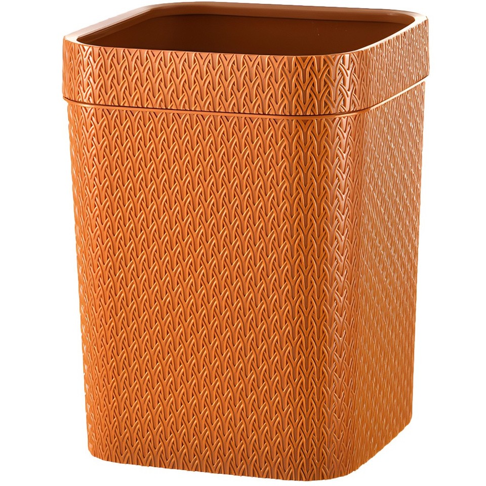 Decorative Trash Can for Office Trashcan Kitchen Small Square Wicker ...