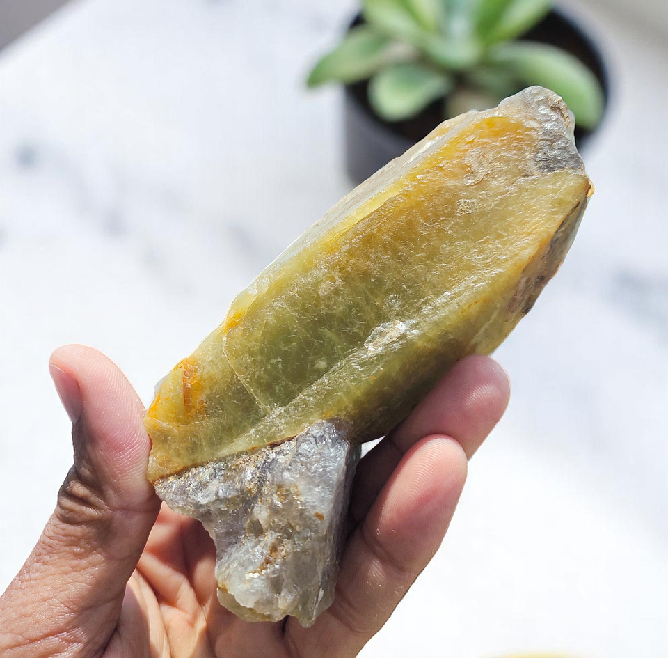 325g Natural Raw Heliodor Rough Beryl Yellow- Green Crystal Mineral ...