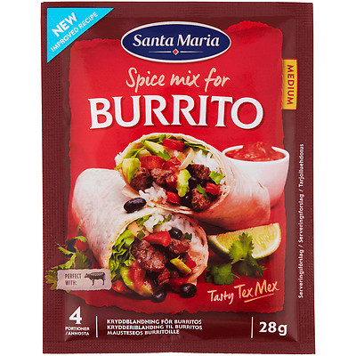 SANTA MARIA Seasoning Mix for BURRITO - Curry, Garlic, Paprika & Chili ...