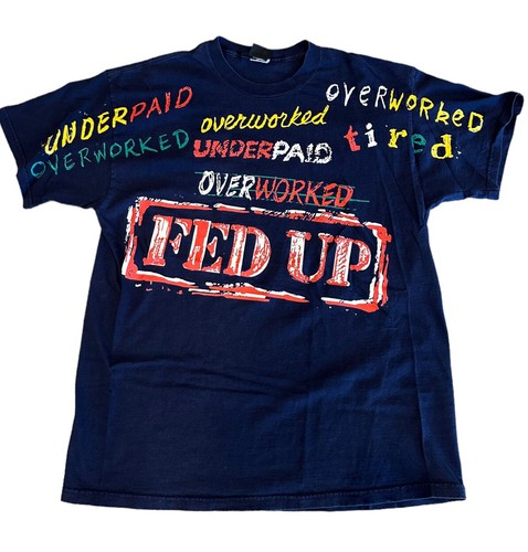 Vintage 80s 90s Funny Overworked Fed Up Work Comedy Shirt Rap Tee | eBay