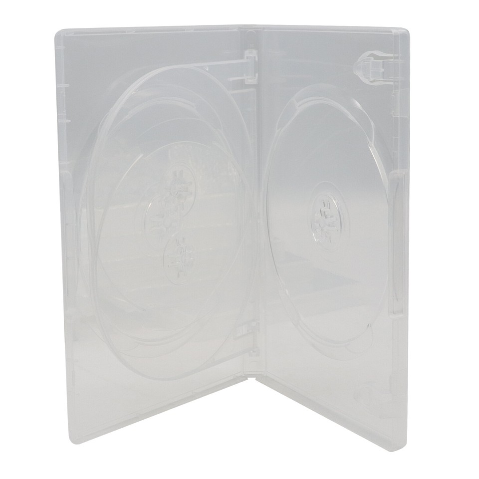 Lots Clear Standard 4-Discs DVD Storage Replacement Case Box 14mm ...
