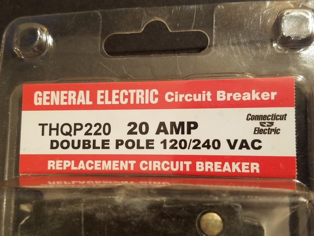 General Electric THQP220 Thin Series 2-pole 20-amp Circuit Breaker for ...