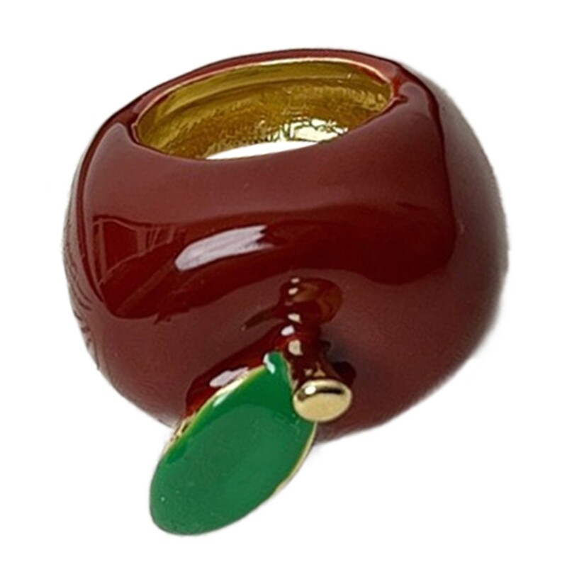 Trendy Strawberry/Apples Ring with Enamel Finish Finger Jewelry for ...