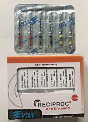 VDW RECIPROC Blue Dental Endo NiTi File ASSORTED 25mm 10 packs of 6 ...
