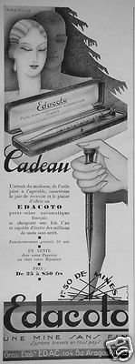 PUBLICITÉ 1930 EDACOTO PORTE MINE FRANÇAIS - ADVERTISING | eBay