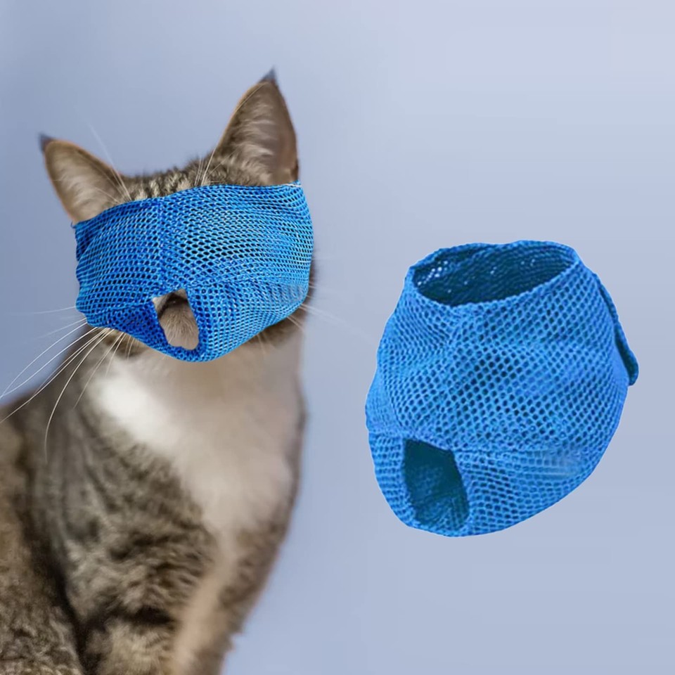Cat Muzzle and Boots Cat Muzzle for Grooming Cat Claw Covers with ...