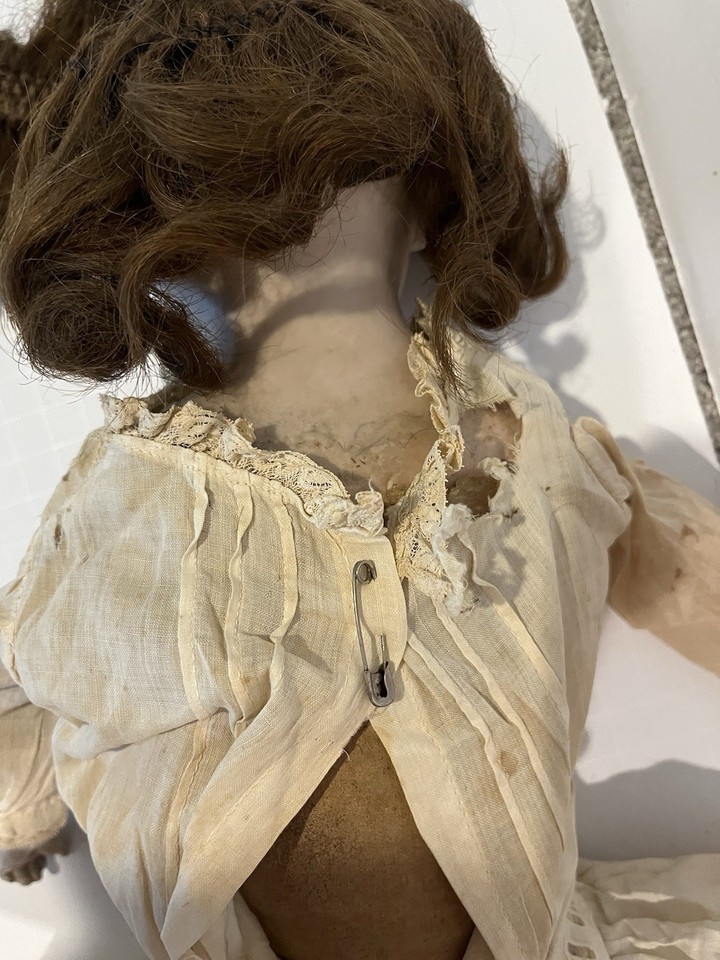 Antique Bisque Kestner Doll Leather Body 18" For Parts TLC | eBay