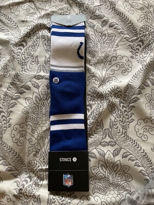 Stance Men’s NFL COLTS Logo Socks Size Large 9-12 Blue White Horseshoe ...