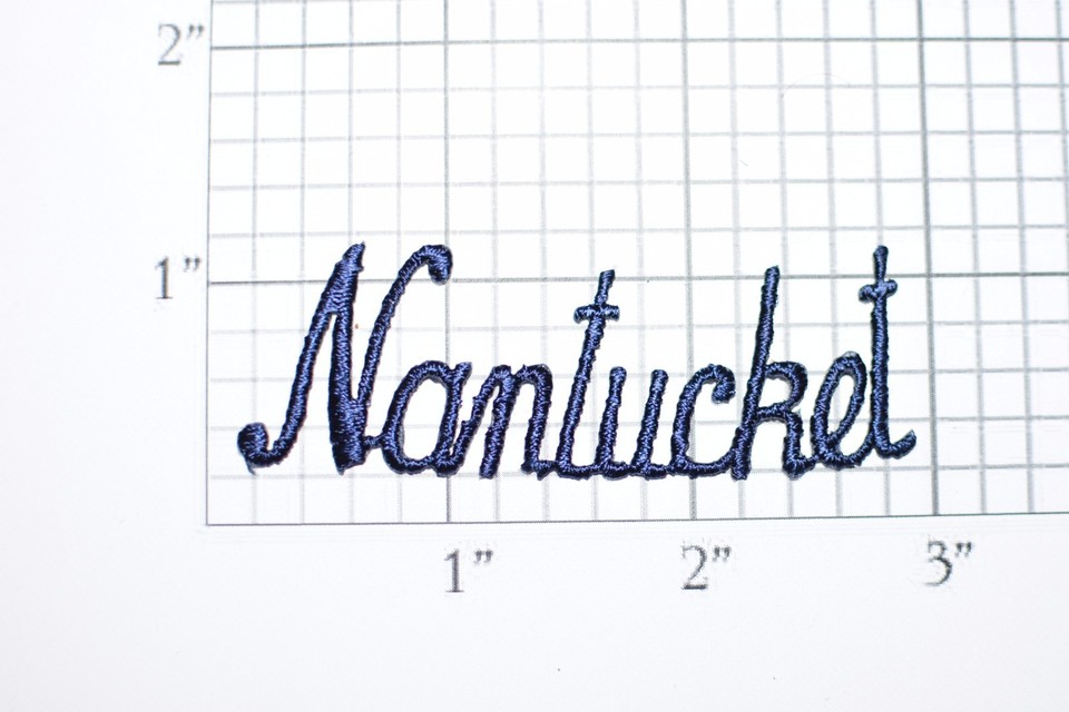 City Name Text Cursive Script Iron-on Vintage Clothing Patch Travel ...