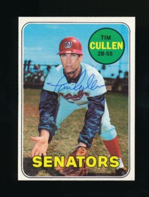 1969 TOPPS #586 Tim Cullen high # signed auto autograph NM clean | eBay