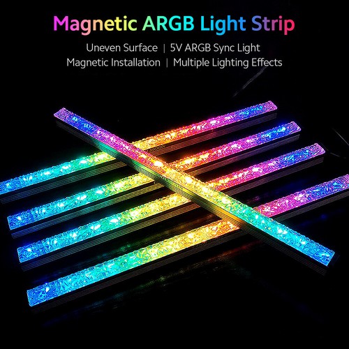 COOLMOON ARGB 28cm Magnetic RGB Light Diamond-Like LED Strip Bar PC ...