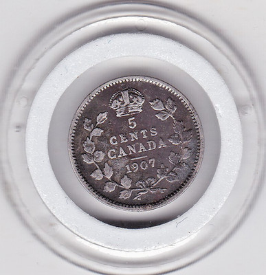 1907 Canada 5 Cents Sterling Silver Coin (KEVII) | eBay