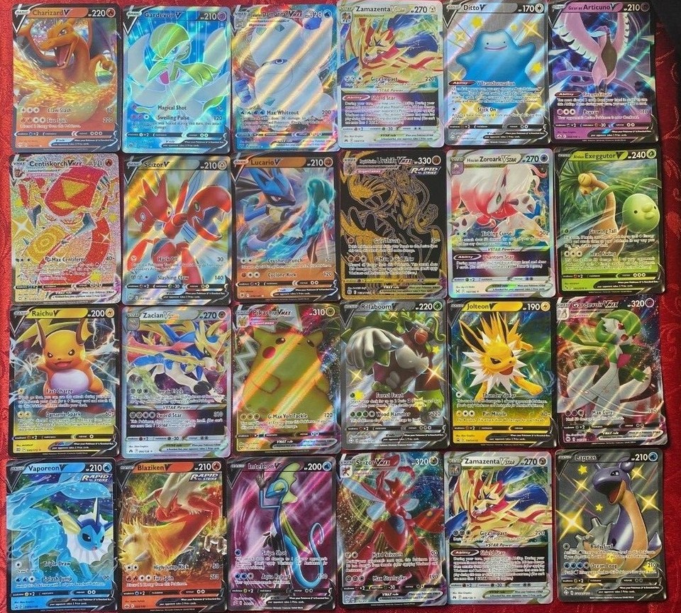 POKEMON CARDS BUNDLE V or VMAX ULTRA RARE FULL HOLO CARD + HOLO SHINY ...