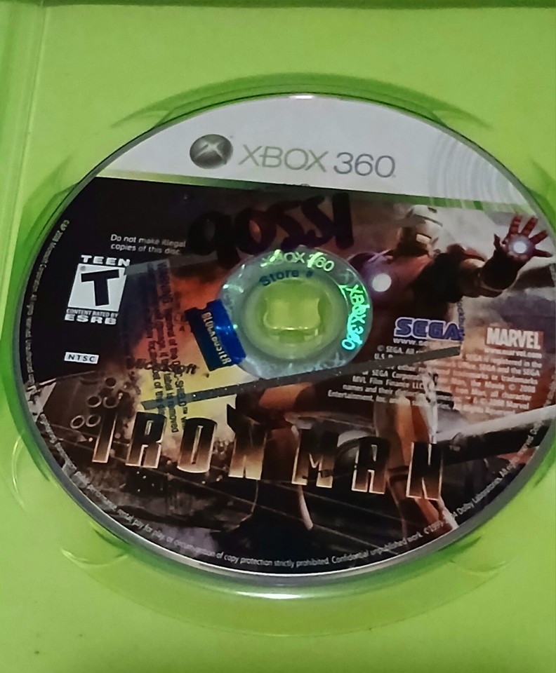 Iron Man Xbox 360 2008 (Blockbuster Copy) Game & Case No Booklet ...