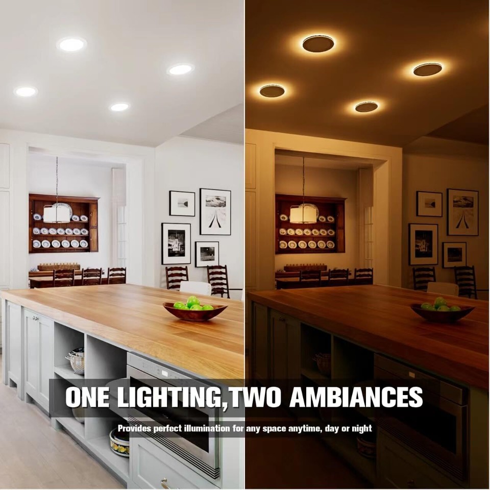 6 Inch LED Recessed Lighting,Ultra-Thin Ceiling Light with Junction Box ...