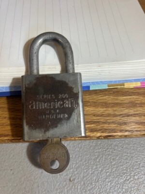 Series 200 American Lock, With Key, Vintage | eBay