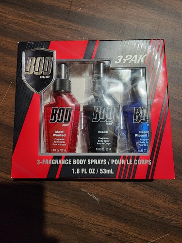 NEW Pack Bod Man 1.8oz Most Wanted Black & Really Ripped Abs Fragrance ...