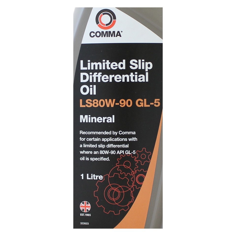 Comma LS 80w-90 80w90 GL-5 Mineral Limited Slip Differential Oil - 1 ...