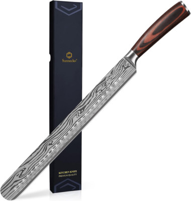 Brisket Slicing Knife 12 inch Carving Knife for Meat Slicing Roasts ...