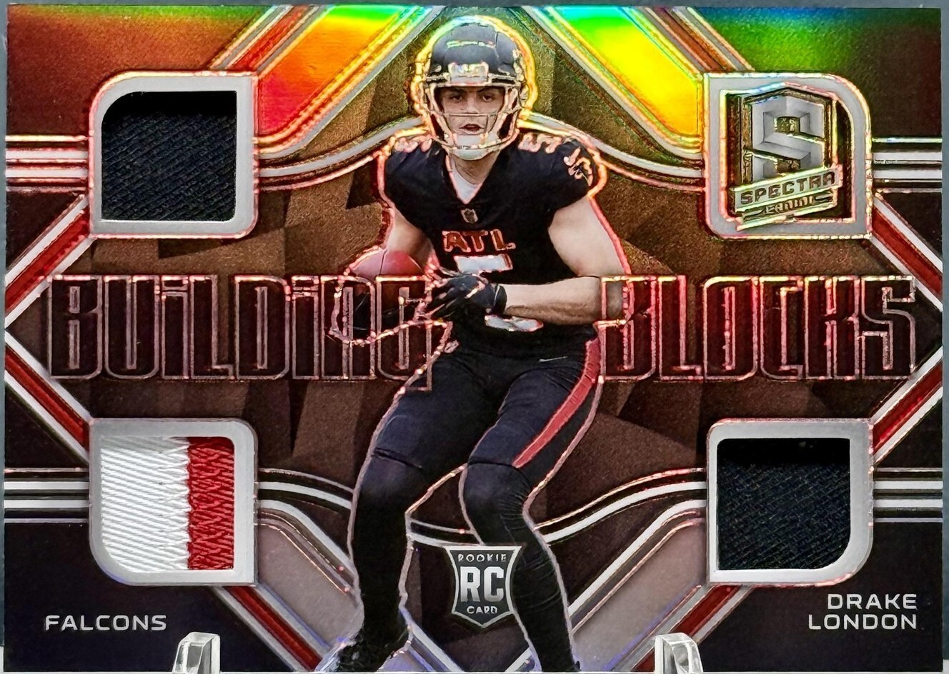 2022 Panini Spectra - Building Blocks Drake London #BBL-DLO /99 (MEM ...