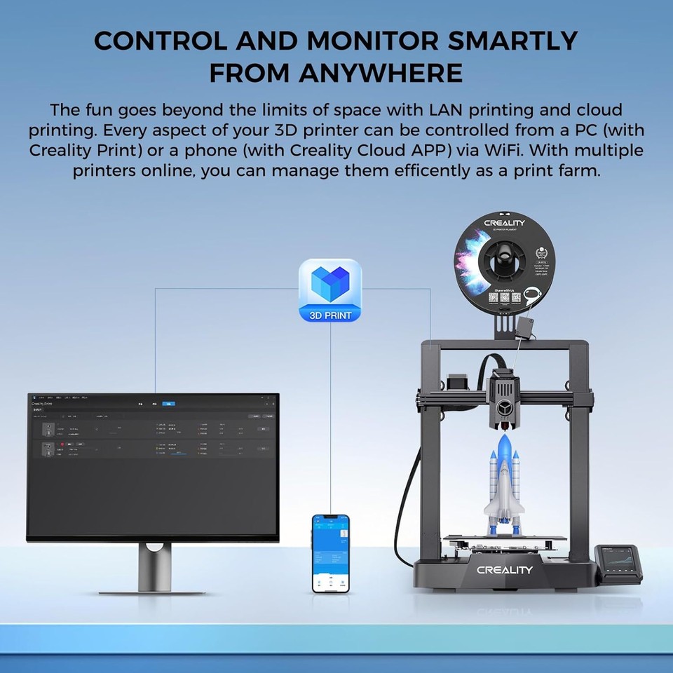 Creality Ender 3V3 KE 3D Printer 500mm/s MAX Printing Speed CR Touch ...