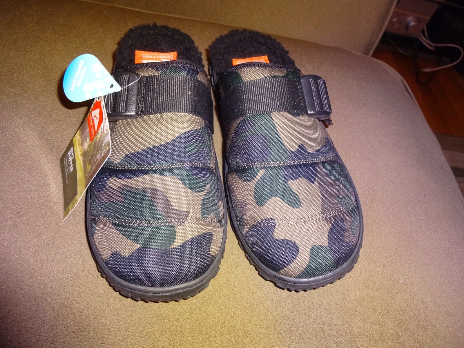 OZARK TRAIL Men's Camp Scuff Slippers Shoes Camo Water Repellent Size 7 ...