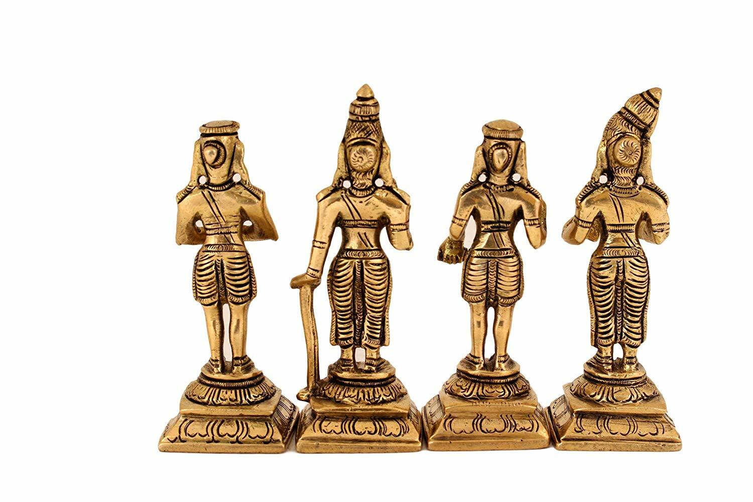 Antique Nalvar Idol Sri Appar Sundarar Sambandar and Manickavasagar ...