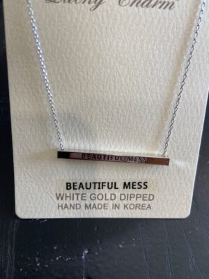 Necklace Beautiful Mess Silver Adjustable Chain | eBay