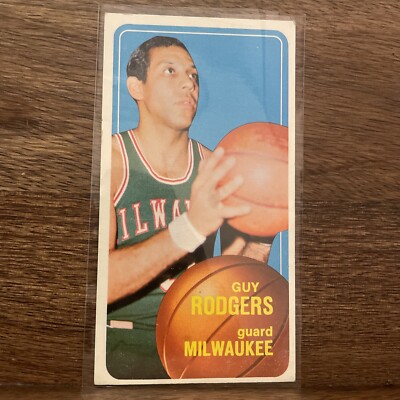 1970/71 GUY RODGERS # 22 TOPPS TALL BOY BASKETBALL MILWAUKEE BUCKS ...