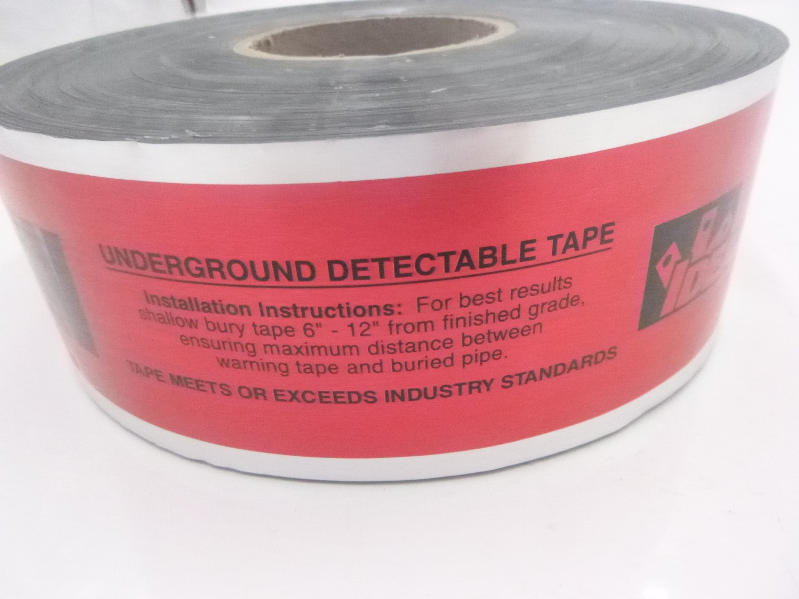 Ideal Detectable Underground Tape Caution Buried Electric Line Red 3 in ...