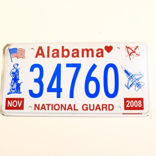 Untagged United States Alabama National Guard Passenger License Plate ...